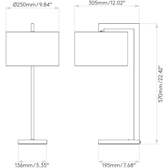 Ravello Table With Drum 250 Shade - Astro Lighting | Table Lights - USA ...