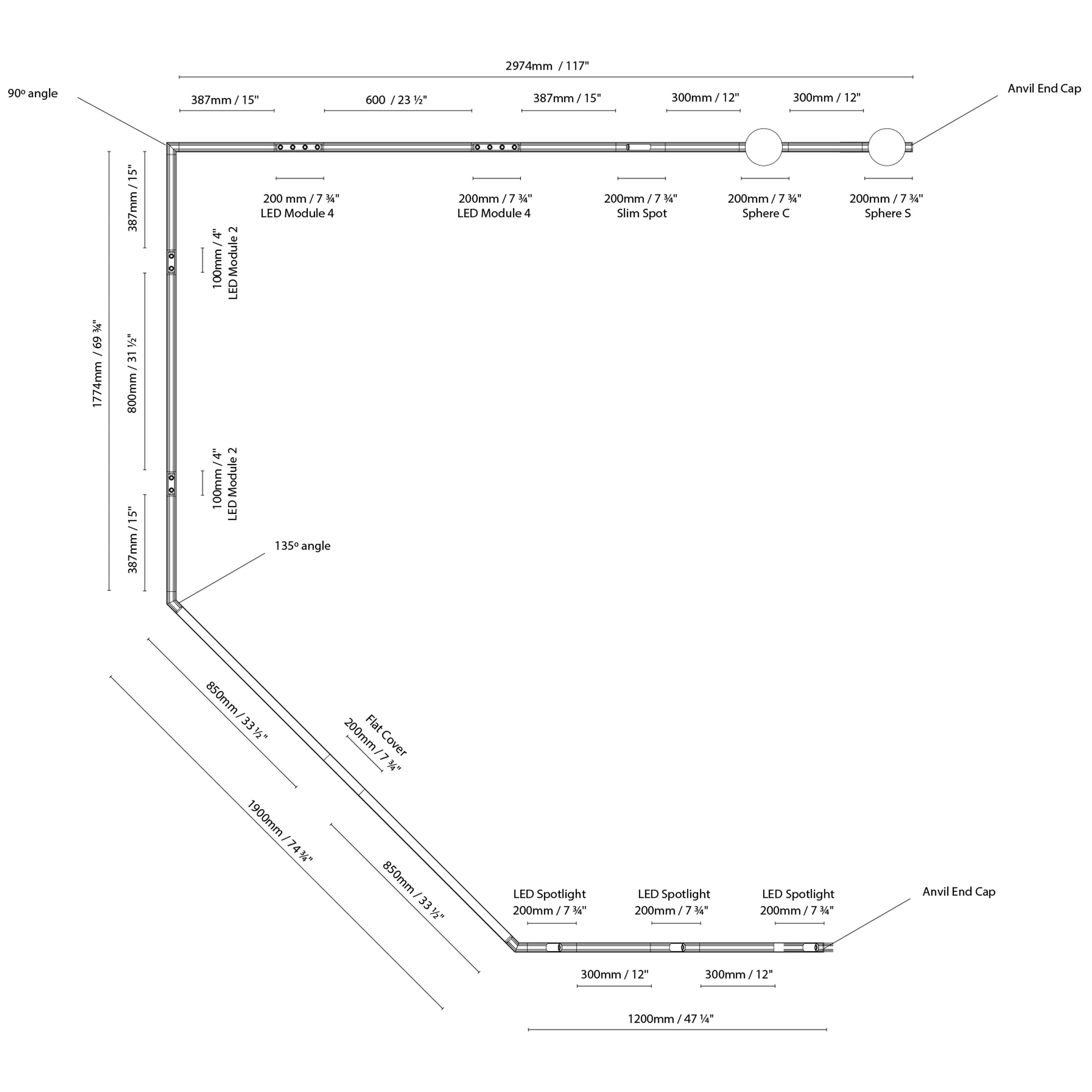 Anvil System - B.lux | Architectural Suspensions - USA & Canada