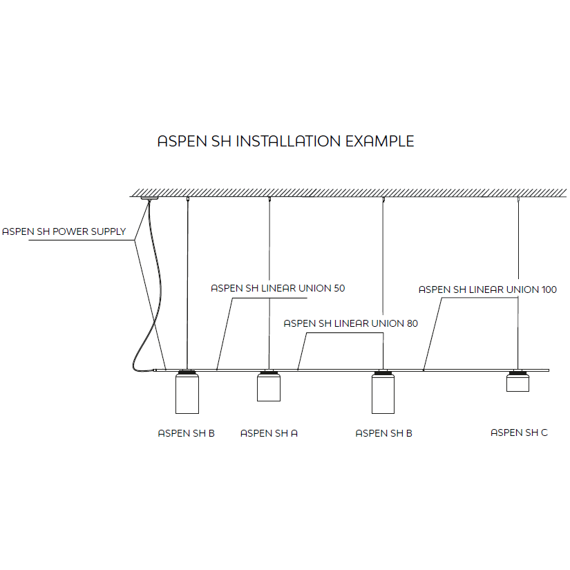 Aspen SH Suspension System - B.lux | Architectural Suspensions - USA & Canada