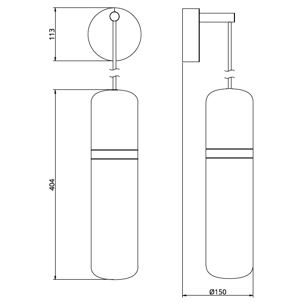 Pill S36-09 Wall - Empty State | Wall Sconces - USA & Canada