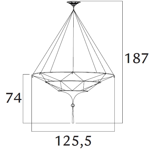 Scheherazade 3 Tier Ceiling/Suspension - Fortuny | Chandeliers - USA ...