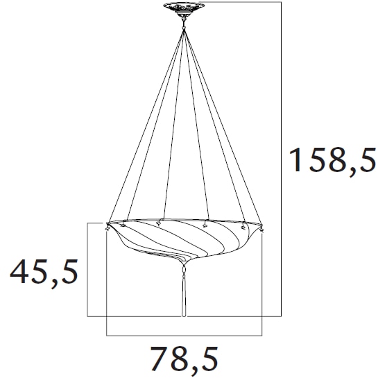 Scudo Saraceno Silk Ceiling/Suspension - Fortuny | Chandeliers - USA ...