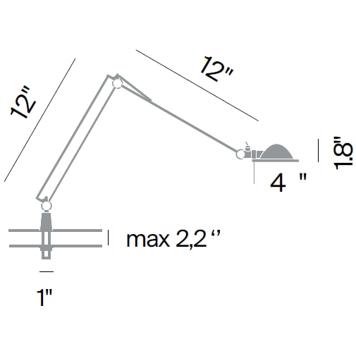 Berenice Fixing Pin Table - LucePlan | Clamp & Shelf Lamps - USA & Canada