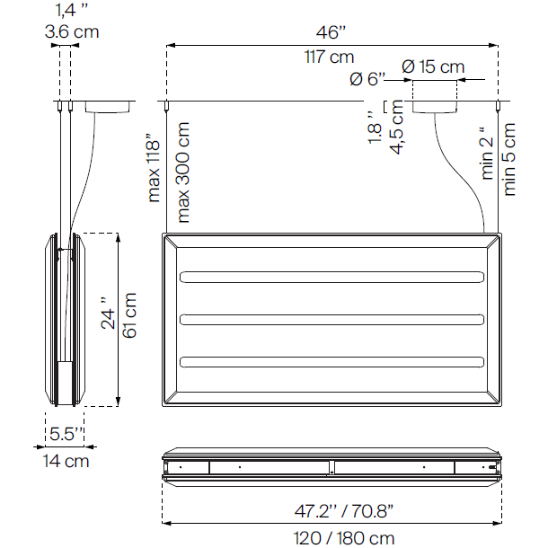 Diade Vertical Suspension - LucePlan | Linear Suspension Lights - USA ...