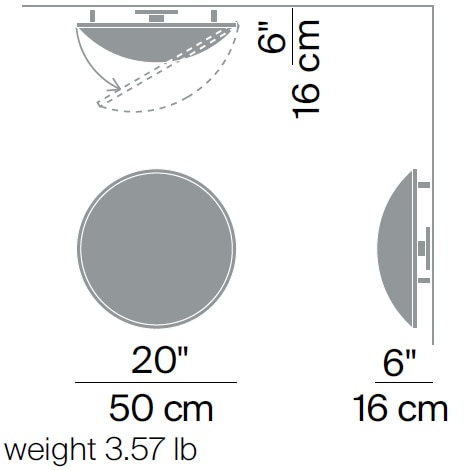 Trama Ceiling/Wall - LucePlan | Flush Mount Lights - USA & Canada