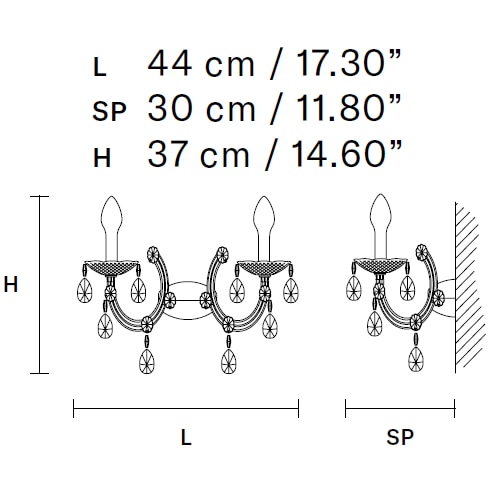 Drylight A2 Outdoor Wall - Masiero | Outdoor Wall Lights - USA & Canada