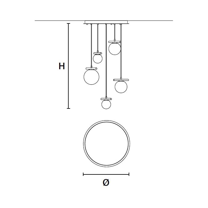 Posy S5 Suspension - Masiero | Chandeliers - USA & Canada