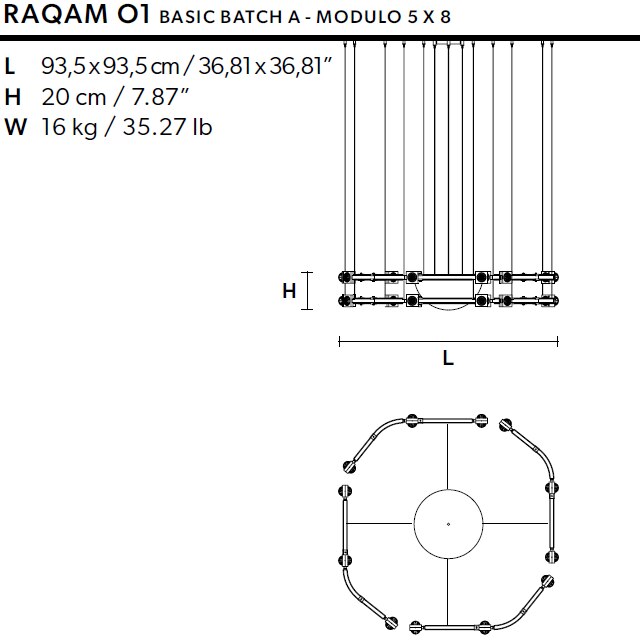Raqam O1 Suspension - Masiero | Cluster Lights - USA & Canada