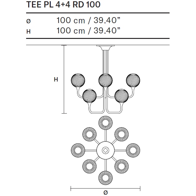 Tee Indoor Double Ceiling - Masiero | Semi Flush Mount Lights - USA ...