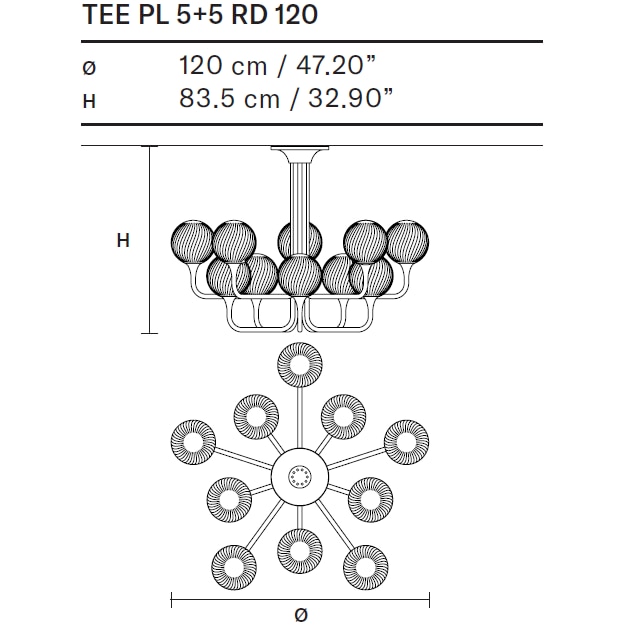 Tee Indoor Double Ceiling - Masiero | Semi Flush Mount Lights - USA ...