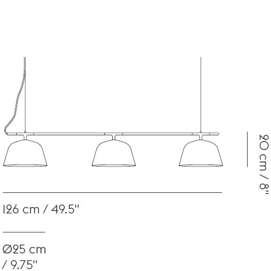 Ambit Rail Lamp Suspension - Muuto | Linear Suspension Lights - USA ...