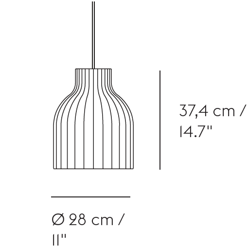 Strand Open Narrow Pendant Suspension - Muuto | Pendant Lights - USA ...