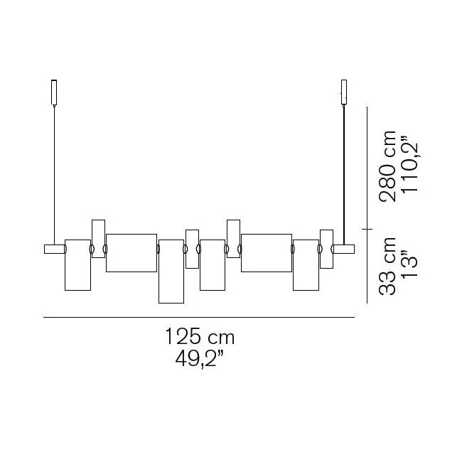 Dancing Queen Suspension - Oluce | Linear Suspension Lights - USA & Canada