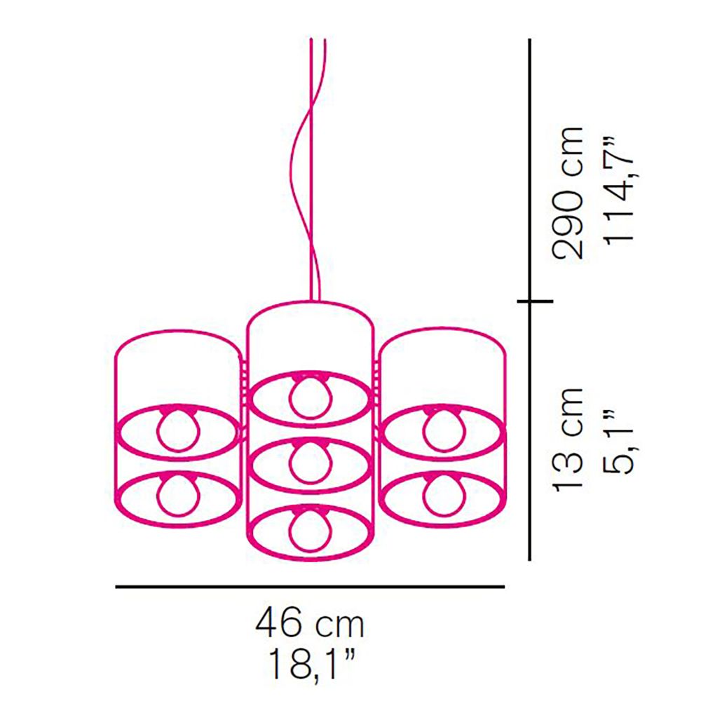 Fiore Suspension - Oluce | Chandeliers - USA & Canada