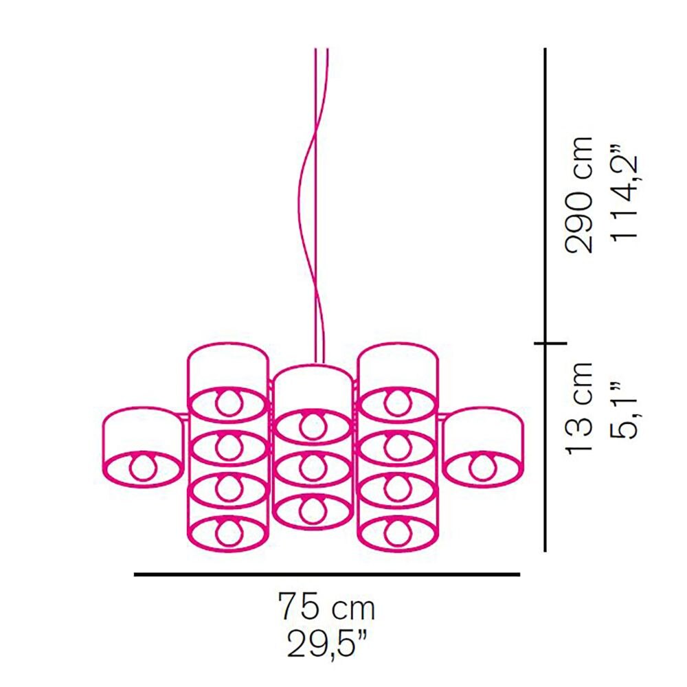 Fiore Suspension - Oluce | Chandeliers - USA & Canada