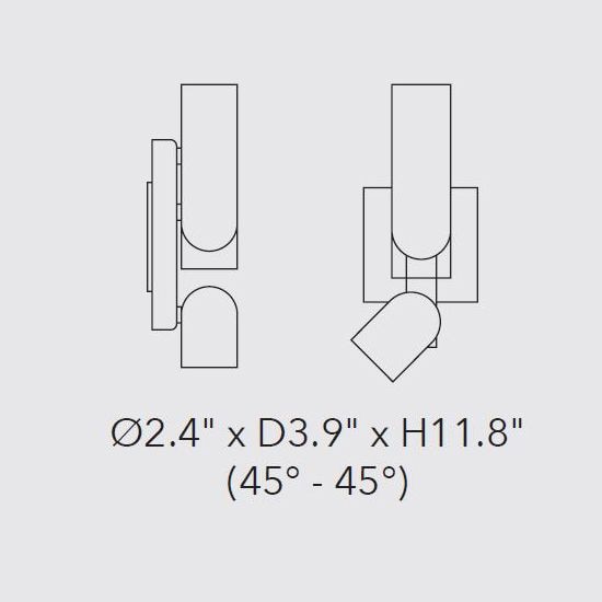 Clash Adjustable Wall - Penta | Wall Sconces - USA & Canada