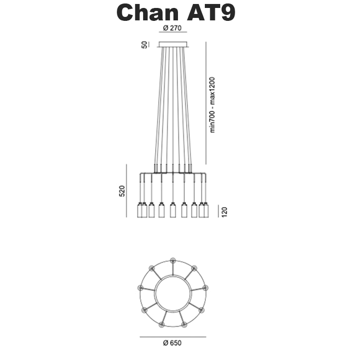 Chan LED Suspension - Prandina | Chandeliers - USA & Canada