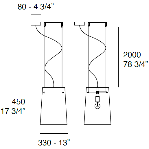 Sera Suspension - Prandina | Pendant Lights - USA & Canada