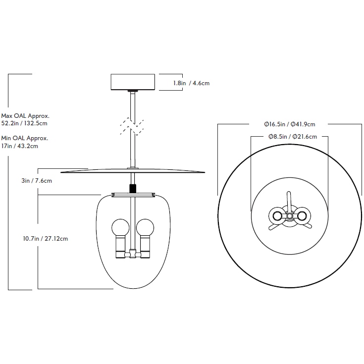 Bell Pendant 02 Suspension - Roll & Hill | Pendant Lights - USA & Canada