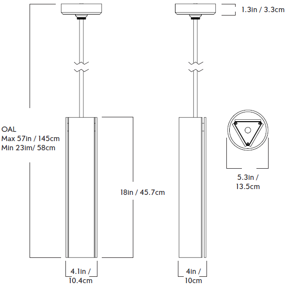 Delta Pendant Suspension - Roll & Hill | Pendant Lights - USA & Canada