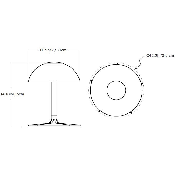 The Laddi Shade Table - Roll & Hill | Table Lights - USA & Canada
