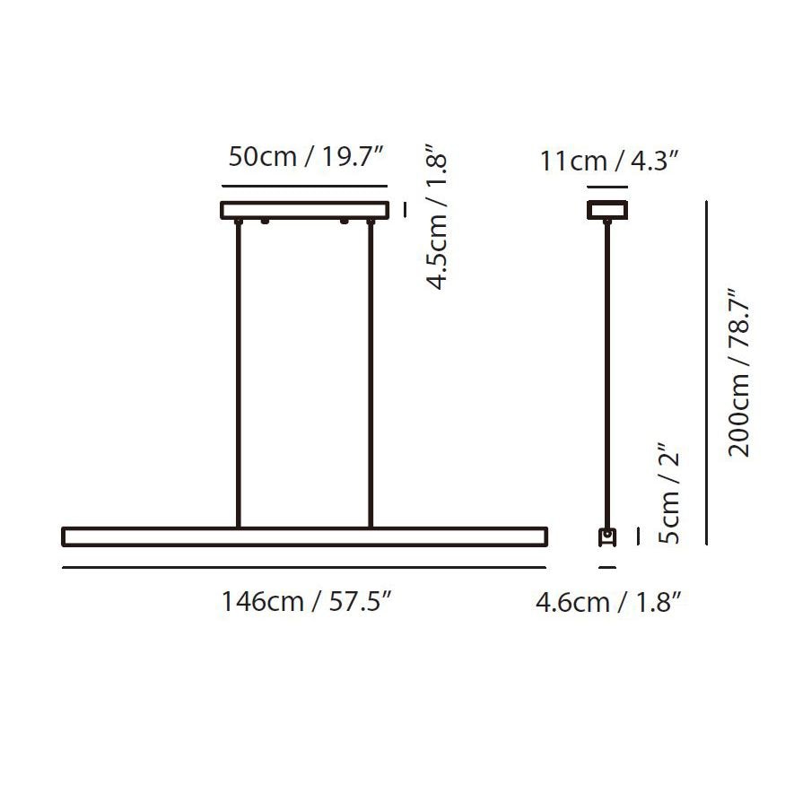 Square Linear Suspension - Seed Design | Linear Suspension Lights - USA ...