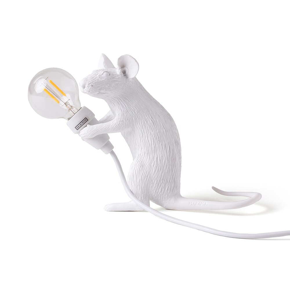 Mouse Lamp White Mac (Sitting) USB Table - Seletti | Table Lights - USA ...