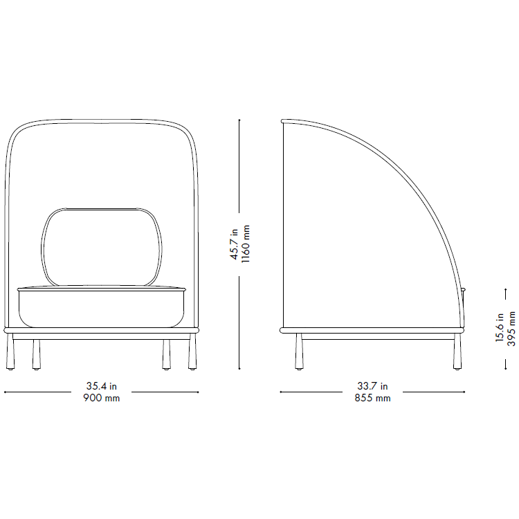 Arc High Back Lounge Chair - Stellar Works | Seating - USA & Canada