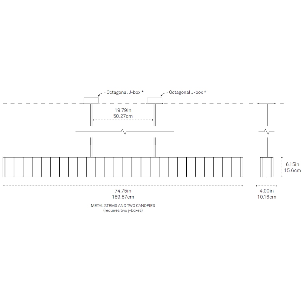 Pillar Colonnade A26 Suspension - Stickbulb | Linear Suspension Lights ...