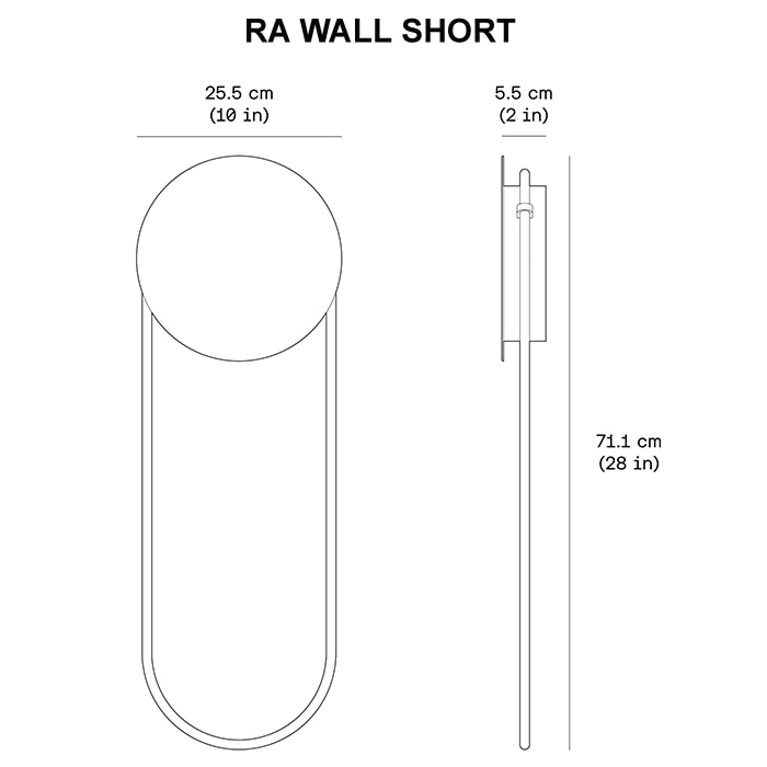 RA Short Wall - Studio d'Armes | ADA Wall Lights - USA & Canada