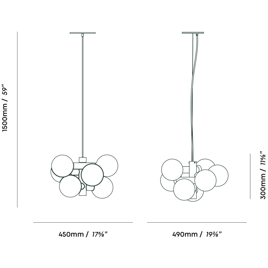 Echo Chandelier Suspension - Tala | Chandeliers - USA & Canada