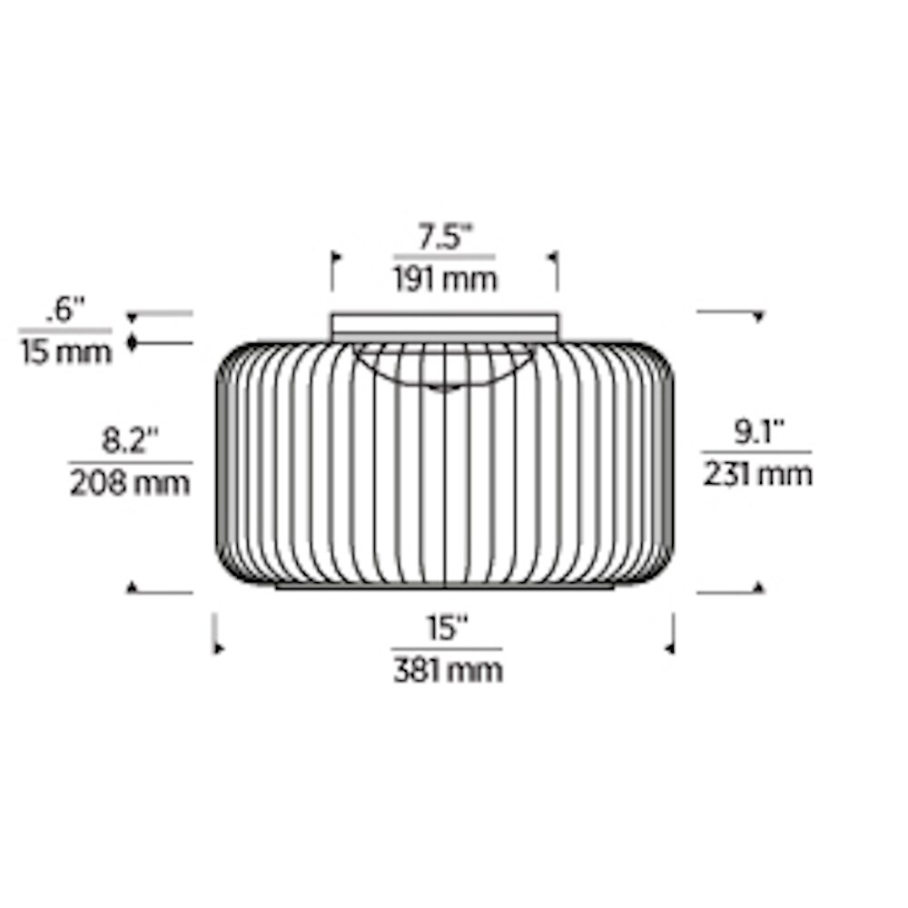 Kai 15 Flush Mount Ceiling - Visual Comfort Modern Collection | Classic ...
