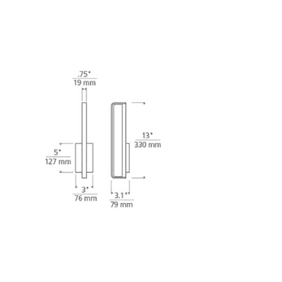 Banda 13in Bath Wall - Visual Comfort Modern Collection | Classic Wall ...
