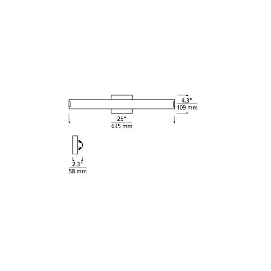Finn 24in Bath Wall - Visual Comfort Modern Collection | Classic Wall ...