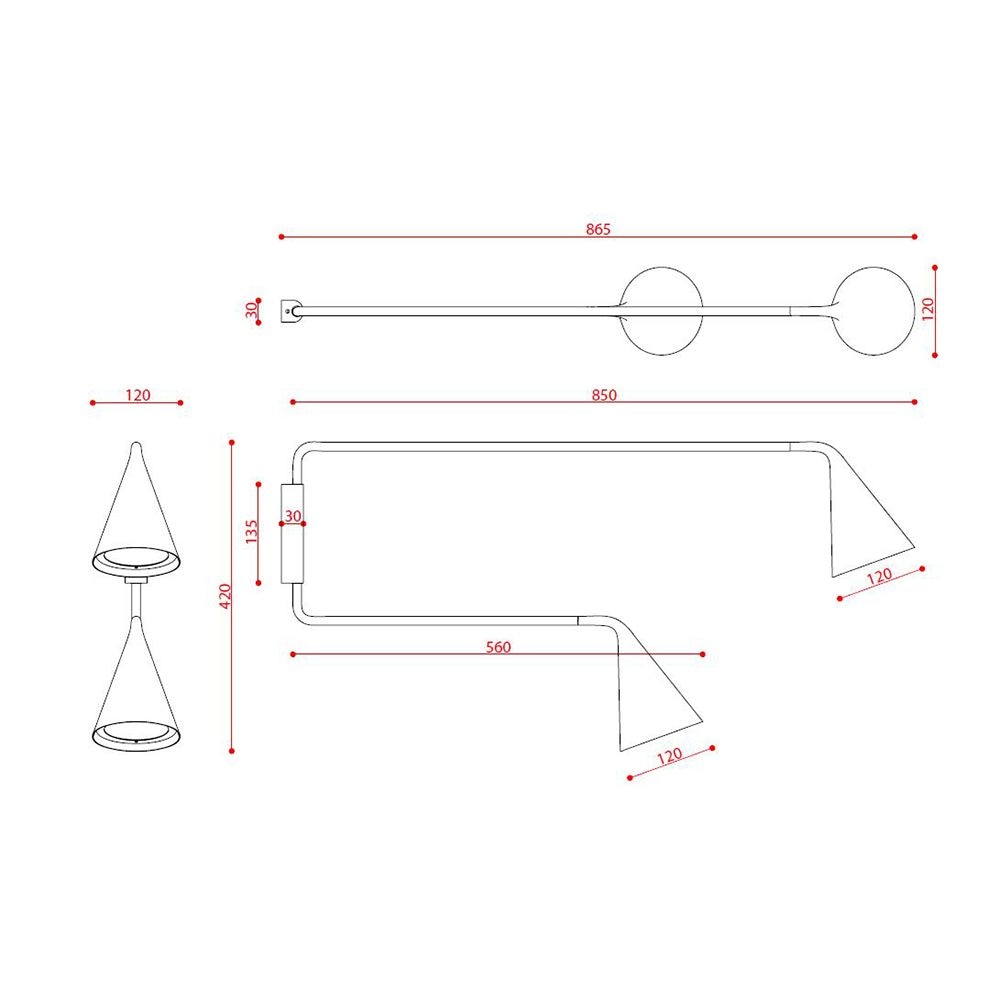 Gordon Double Wall - TOOY | Wall Sconces - USA & Canada