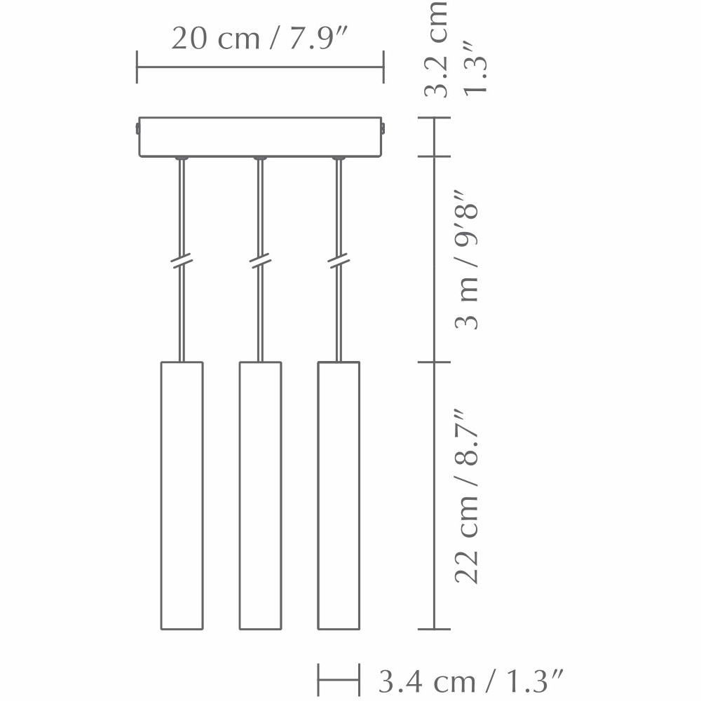 Chimes Cluster 3 Suspension - UMAGE | Cluster Lights - USA & Canada