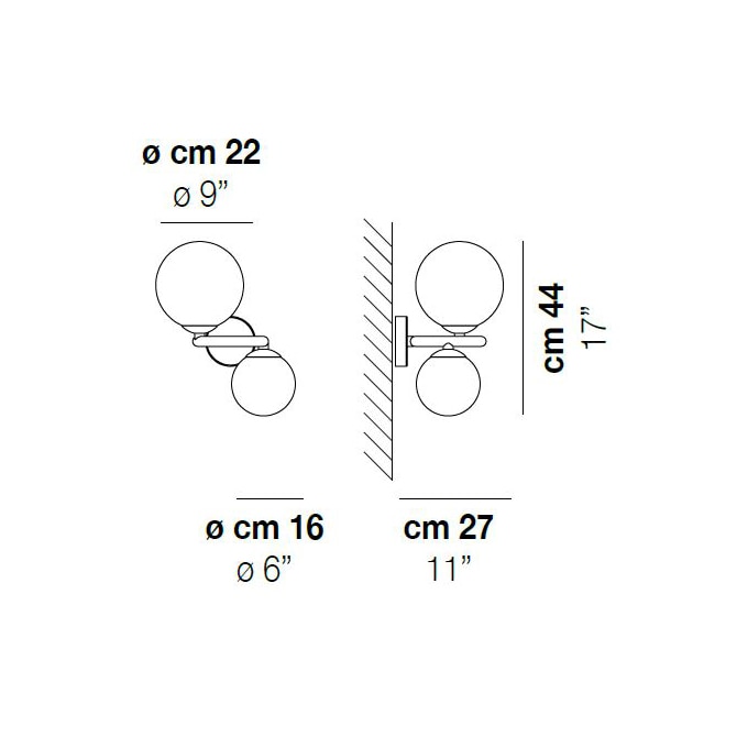 Puppet Ring AP 2 Wall - Vistosi | Wall Sconces - USA & Canada