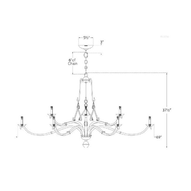 Allegra Large Two-Tiered Chandelier Suspension - Visual Comfort ...