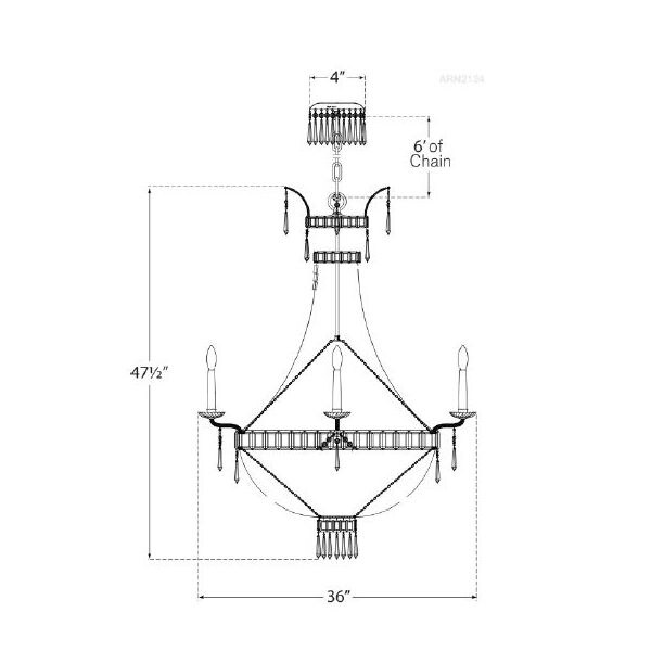 Evalina Chandelier Suspension - Visual Comfort Signature Collection ...