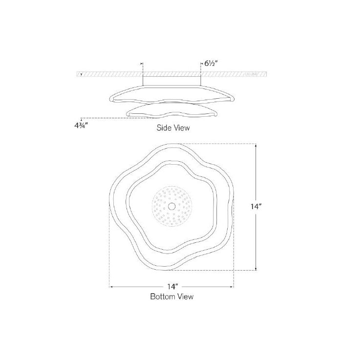Leighton 14in Layered Flush Mount Ceiling - Visual Comfort Signature ...