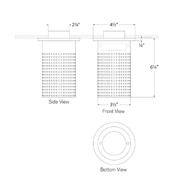 Precision Short Monopoint Flush Mount Ceiling - Visual Comfort ...