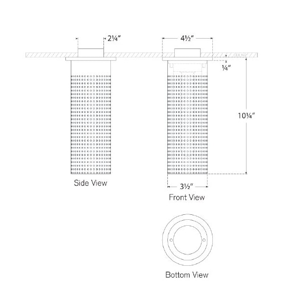Precision Tall Monopoint Flush Mount Ceiling - Visual Comfort Signature ...
