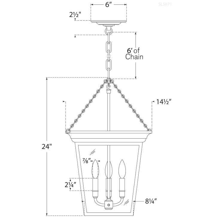 Cornice Small Lantern Suspension - Visual Comfort Signature Collection | Pendant Lights - USA ...