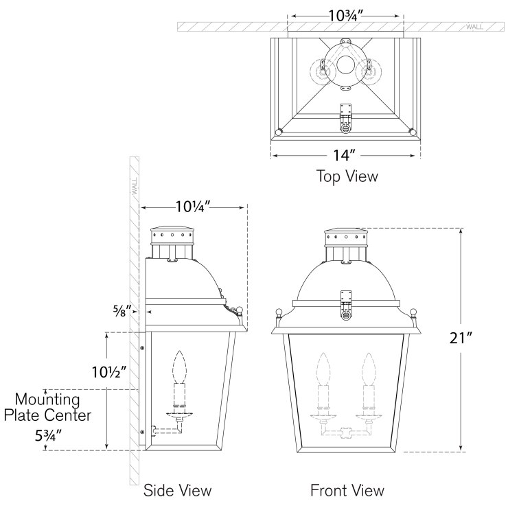 Coventry Large Lantern Outdoor Wall - Visual Comfort Signature ...