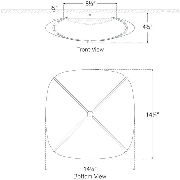 Fondant Flush Mount Ceiling - Visual Comfort Signature Collection ...