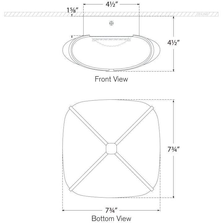 Fondant Flush Mount Ceiling - Visual Comfort Signature Collection ...